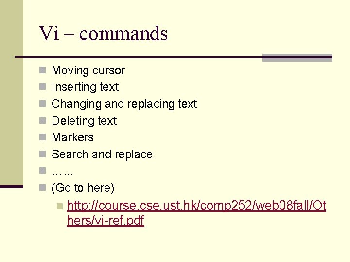 COMP 252 Operating Systems Lab 01 Welcome n