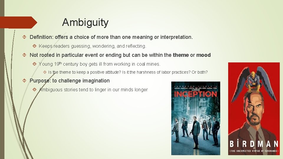 Unit 5 Irony and Ambiguity Questions What comes