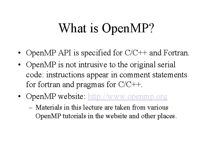 Introduction To Open Mp Introduction Open Mp Basics