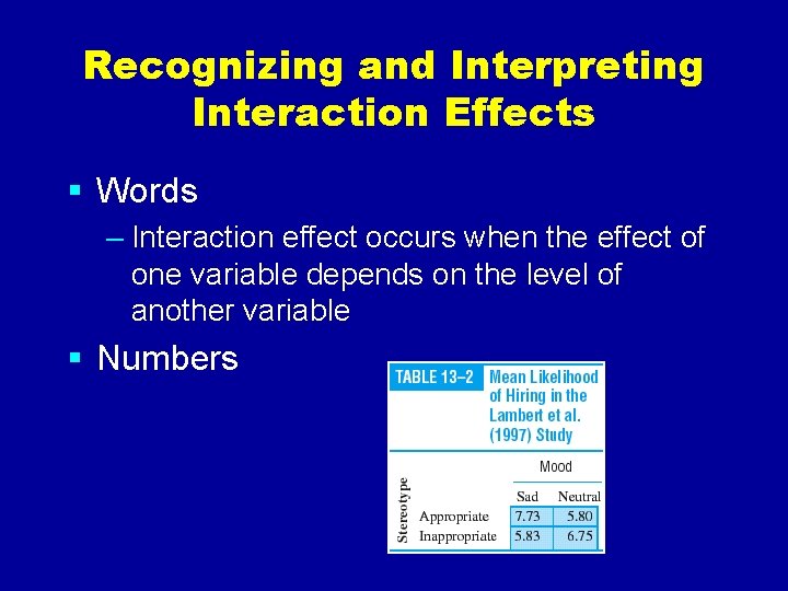Chapter 13 Factorial Analysis of Variance Basic Logic