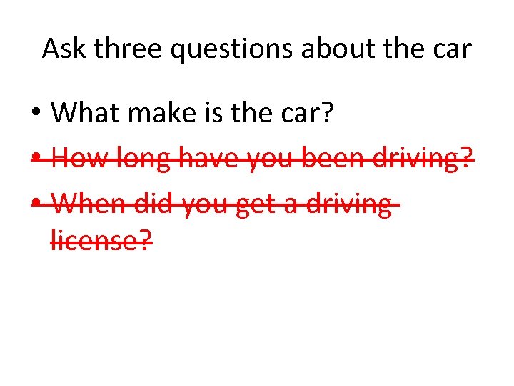 Checklist before the exam Task 1 Read correctly