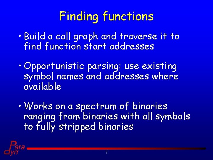 Analysis Of Stripped Binary Code Laune Harris University
