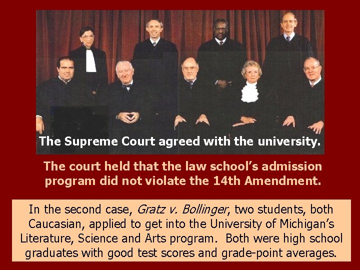 Gratz v Bollinger A Supreme Court Case 2003