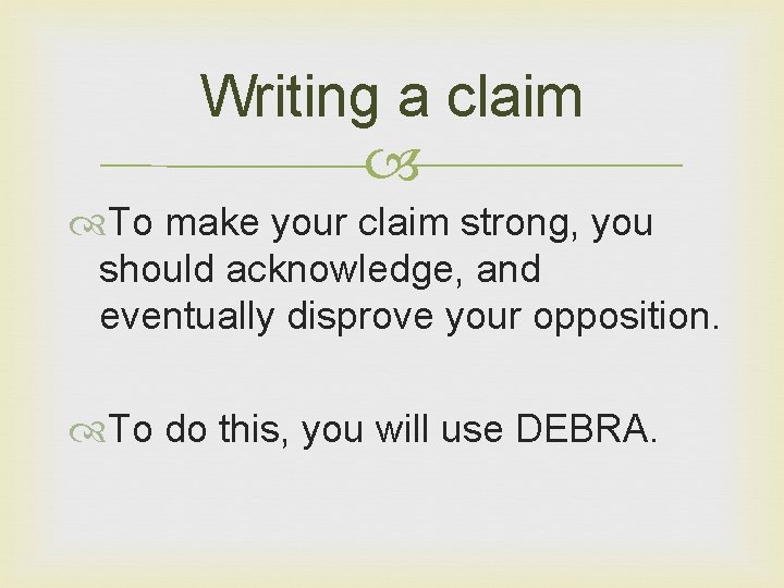 DEBRA 1 1 Analyze how an author uses