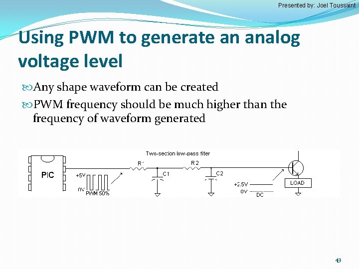 Pulse Width Modulation By Zak Ahmad Phuc Dao