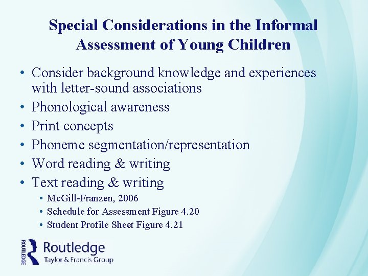 Chapter 4 Informal Assessment Informing Instruction Introduction ...