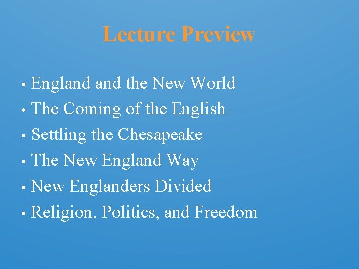 Lecture Slides Give Me Liberty AN AMERICAN HISTORY