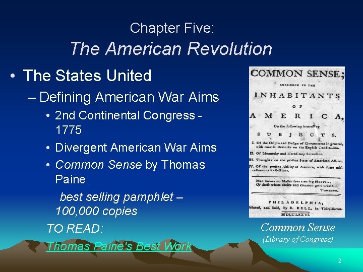 Brinkley The Unfinished Nation Chapter Five The American