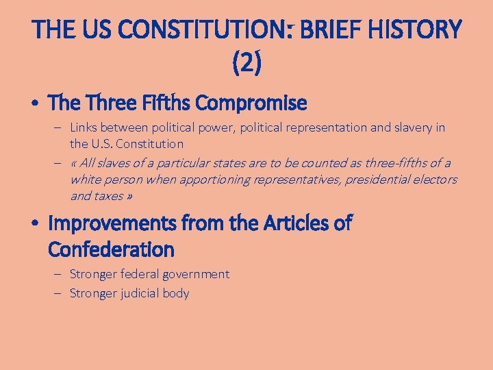 Class 2 INTRODUCTION 2 I Objectives of the