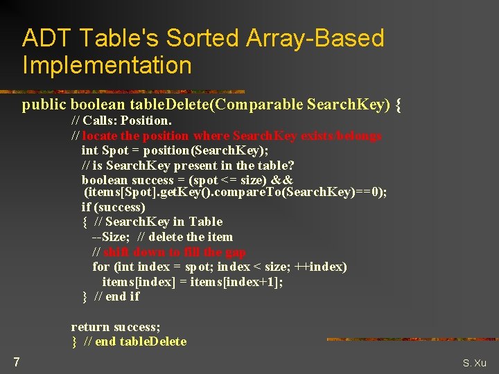 COSC 2007 Data Structures II Chapter 12 Tables