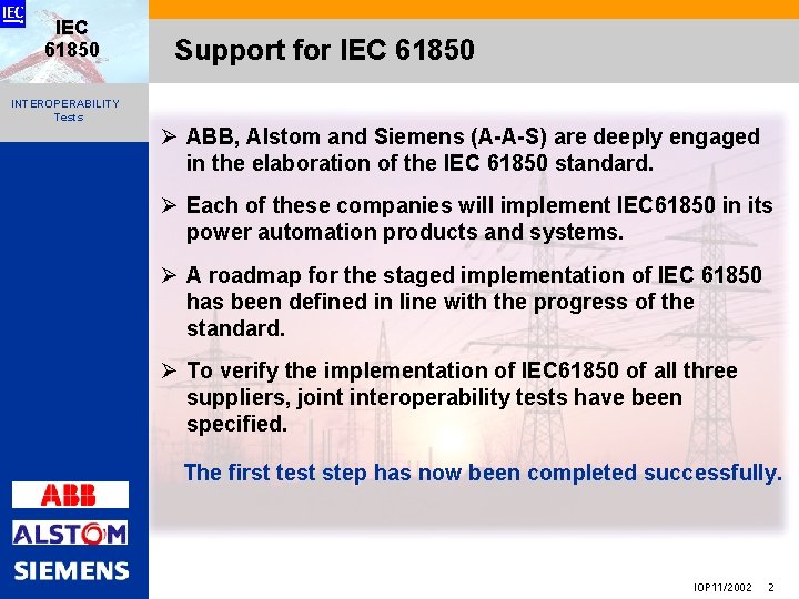 Iec 61850 Interoperability With Iec 61850 Interoperability Tests