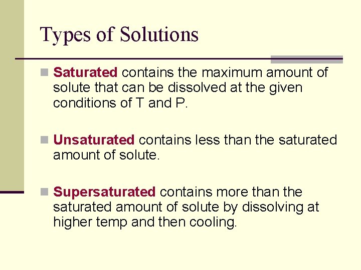 Solubility and Concentration Chemistry Mrs Coyle Part I