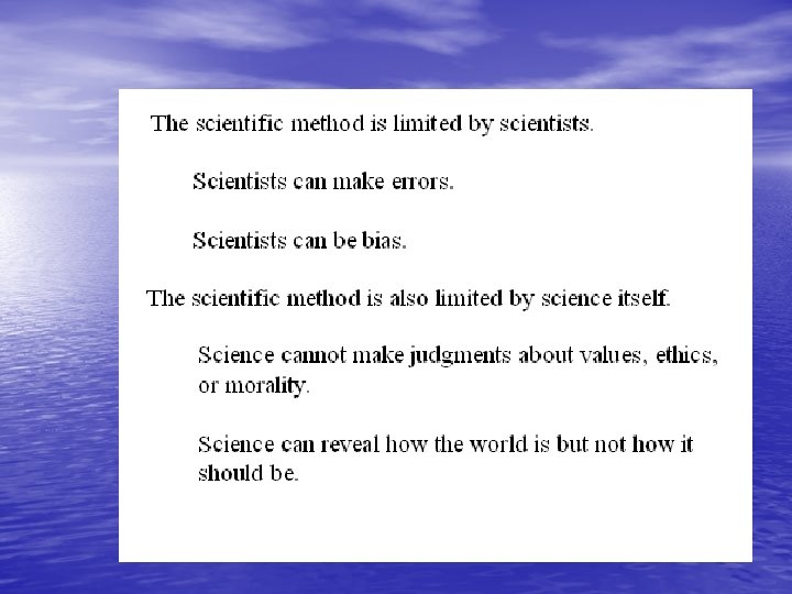 The Science of Marine Biology Chapter 1 Outline
