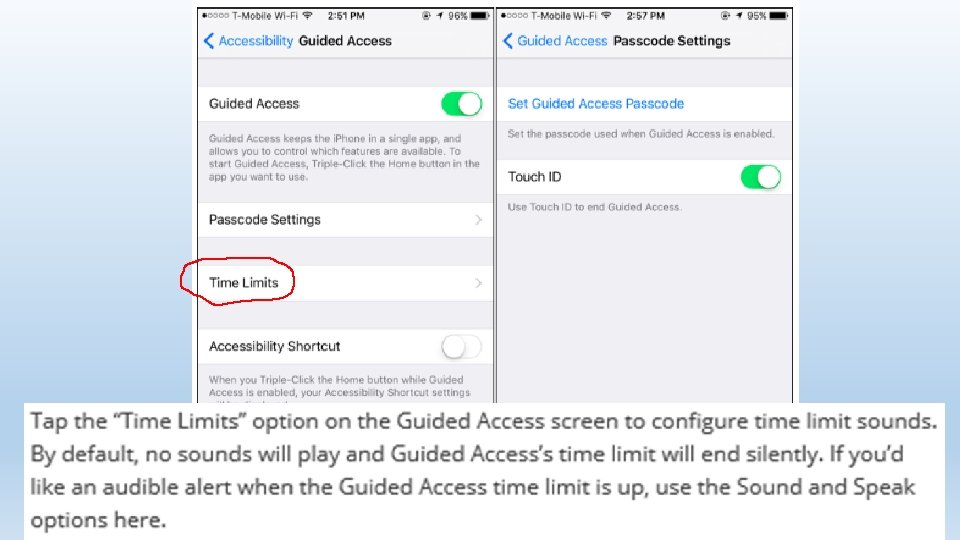 How to enable Guided Access Tap the Options