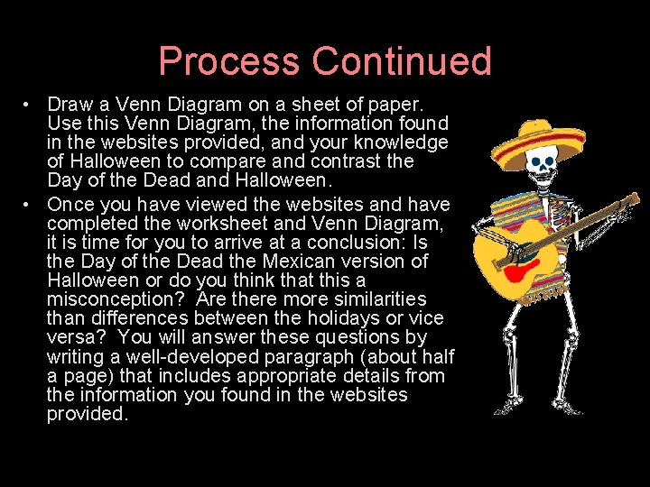 El Da de los Muertos A Web Quest