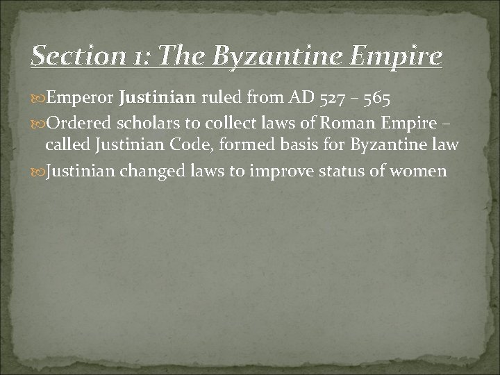Chapter 10 The Byzantine Empire and Russia The