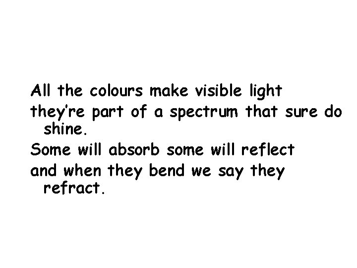 Roy G Biv All the colours make visible