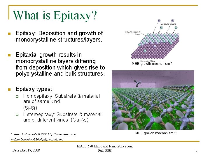 Molecular Beam Epitaxy MBE Mustafa Yorulmaz S igdem