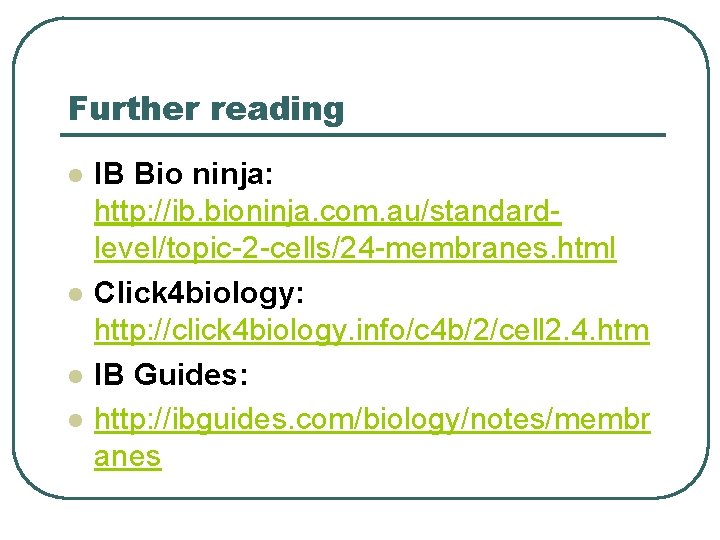 Transport across membranes Biology Mr Atkinson Objectives l