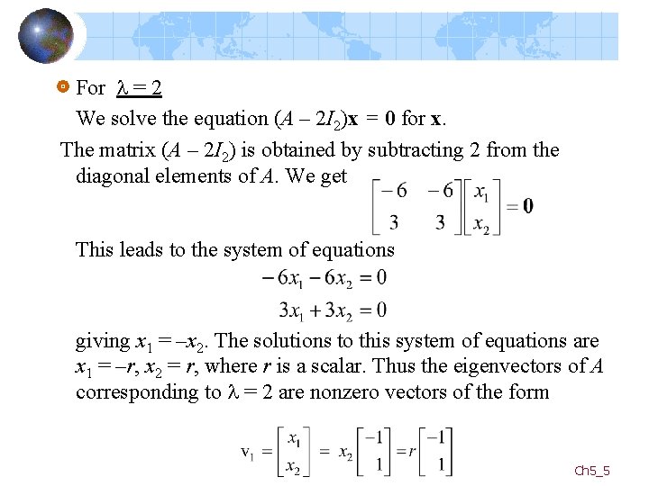 Linear Algebra Chapter 5 Eigenvalues and Eigenvectors 5