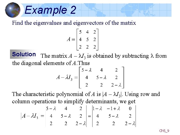 Linear Algebra Chapter 5 Eigenvalues and Eigenvectors 5