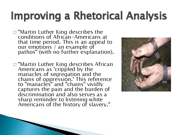 Chapter 8 Rhetorical Analysis Todays Objectives By the