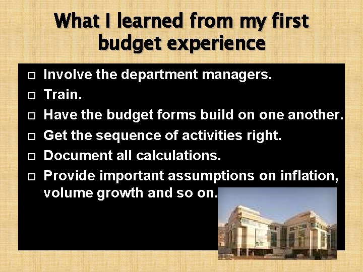 CHAPTER 9 Budgetary Planning Budgeting Basics Budget A