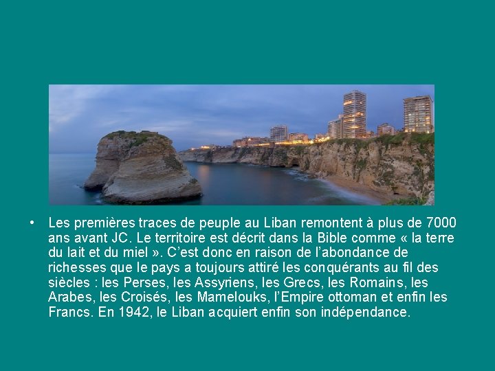 Le Liban A la croise de lOrient et