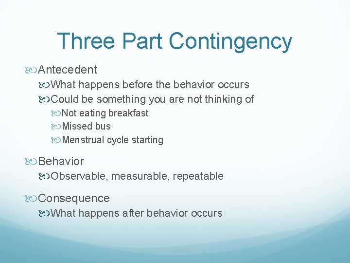 Basics of Applied Behavior Analysis Applications for Individuals