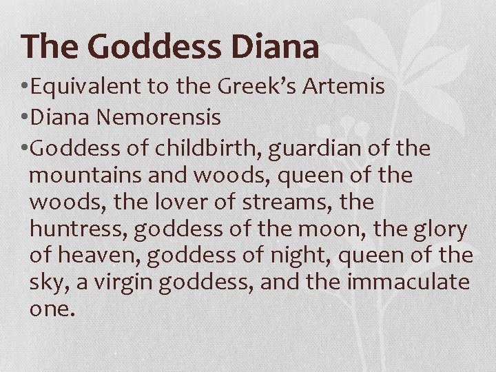 THE GROVE OF DIANA AT LAKE NEMI By