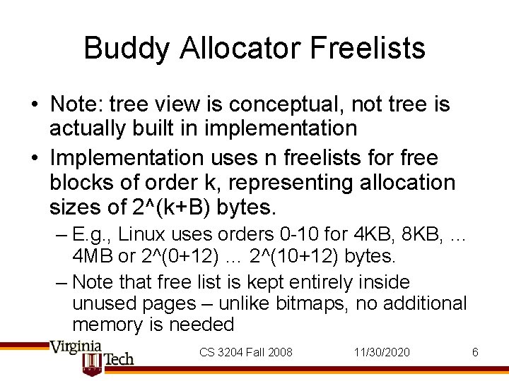 CS 3204 Operating Systems Lecture 18 Godmar Back