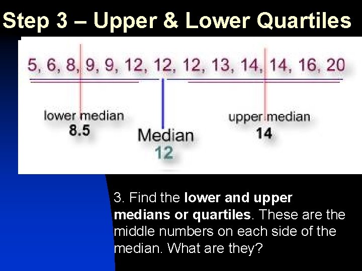 BoxandWhisker Plots SOL 6 18 Step 1 Order