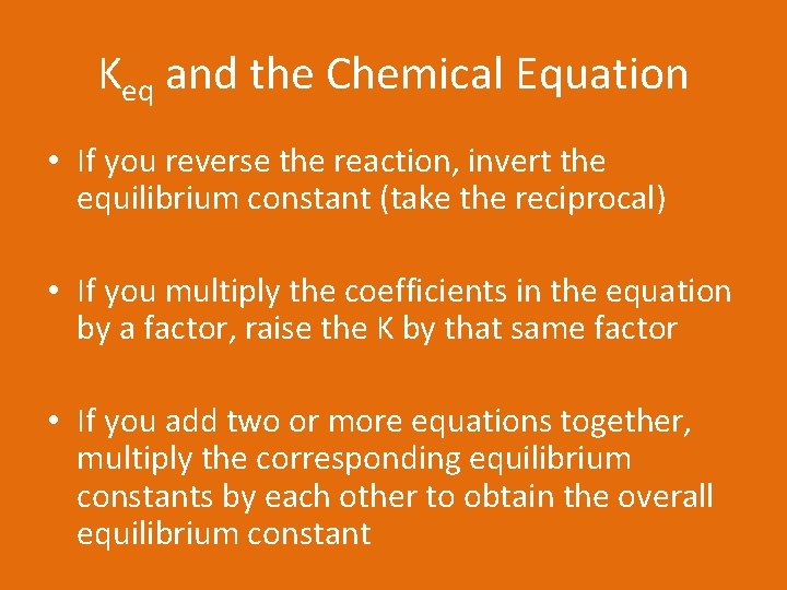 Chapter 14 Chemical Equilibrium K Chemistry part 2