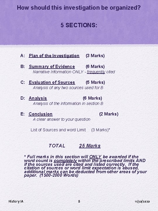 IB History Internal Assessment If a full effort