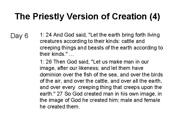 Biblical Creation Stories anthropomorphism Adam and Eve covenant