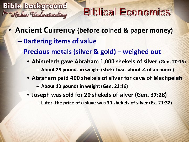 Lesson 3 Biblical Economics From Wayne Jacksons book