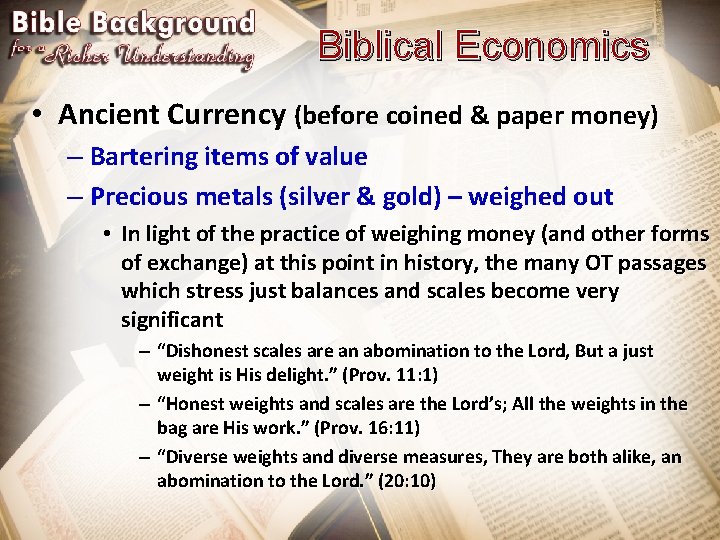 Lesson 3 Biblical Economics From Wayne Jacksons book