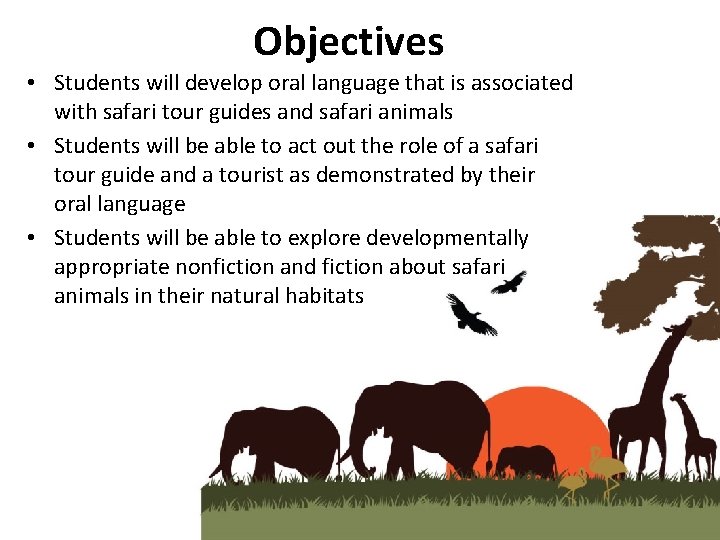 Safari Prop Box By Holly Mitchell Objectives Students