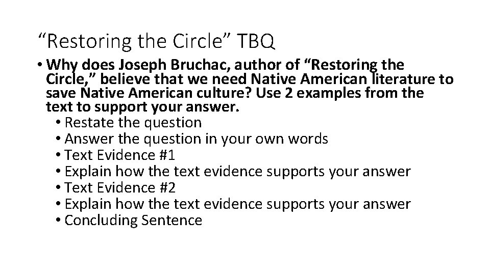 Carrying the Running Aways TBQ Text Structures Carrying