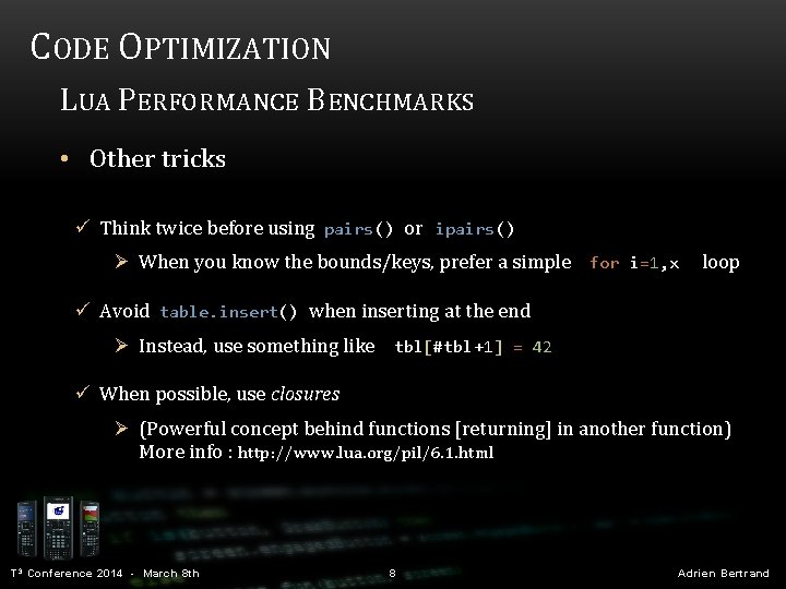 TInspire Lua ADVANCED SCRIPTING TECHNIQUES Adrien BERTRAND Adriweb
