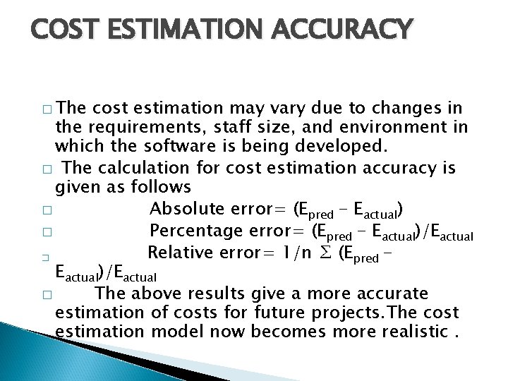 SOFTWARE METRICS USING CONSTRUCTIVE COST MODEL By K
