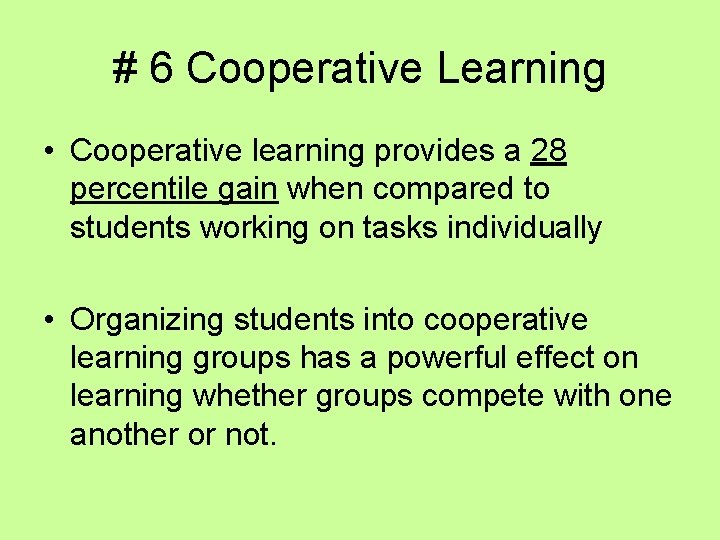 Marzanos Cooperative Groups Learning Strategy Benefits and dos