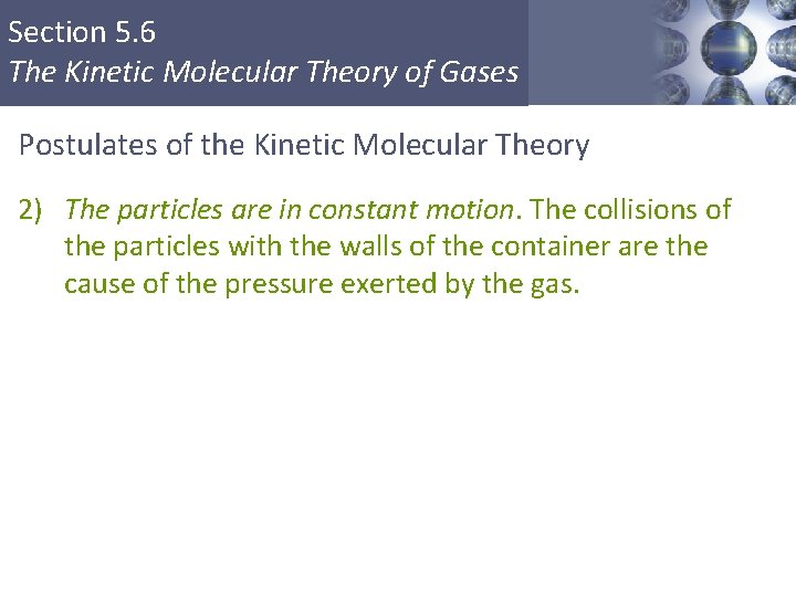 AP Chapter 5 Gases AP Learning Objectives LO