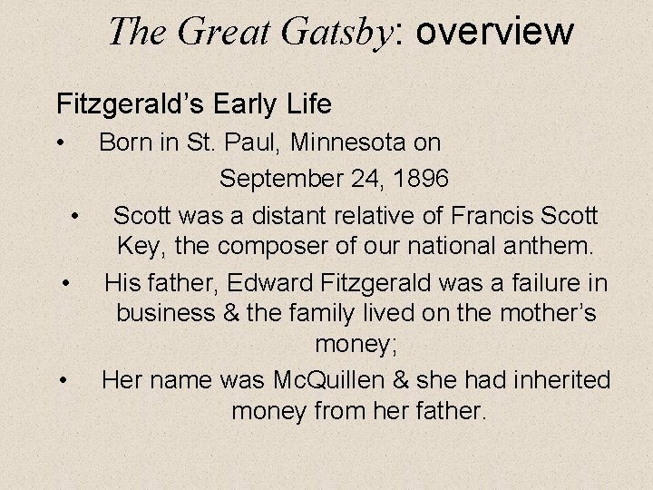 The Great Gatsby F Scott Fitzgerald The Great