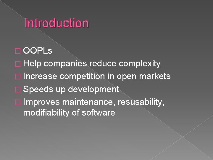 A Comparison Of Object Oriented Languages In Software 4010