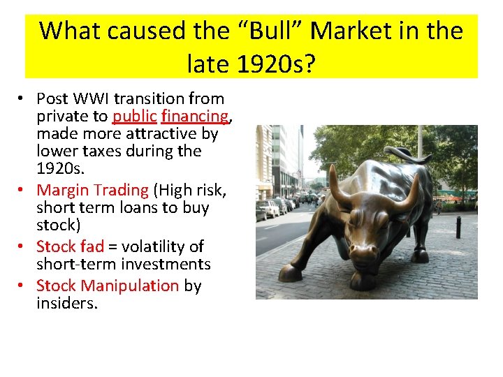 What caused the Great Depression Important to remember