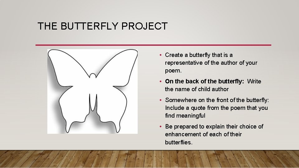 THE BUTTERFLY PROJECT REMEMBERING THE CHILDREN OF THE