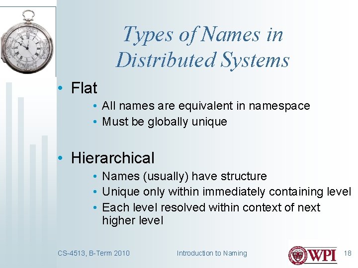 Introduction to Naming CS4513 Distributed Systems Hugh C