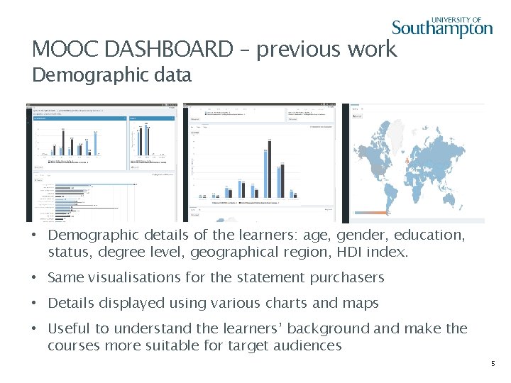 MOOC Observatory Dashboard Slides author Eugen Patrascu Presenter