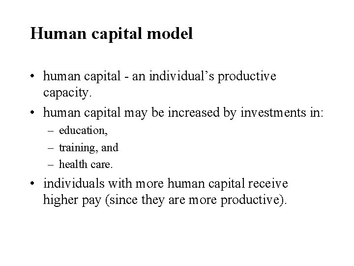 Chapter 9 The Economics of Education Overview robust